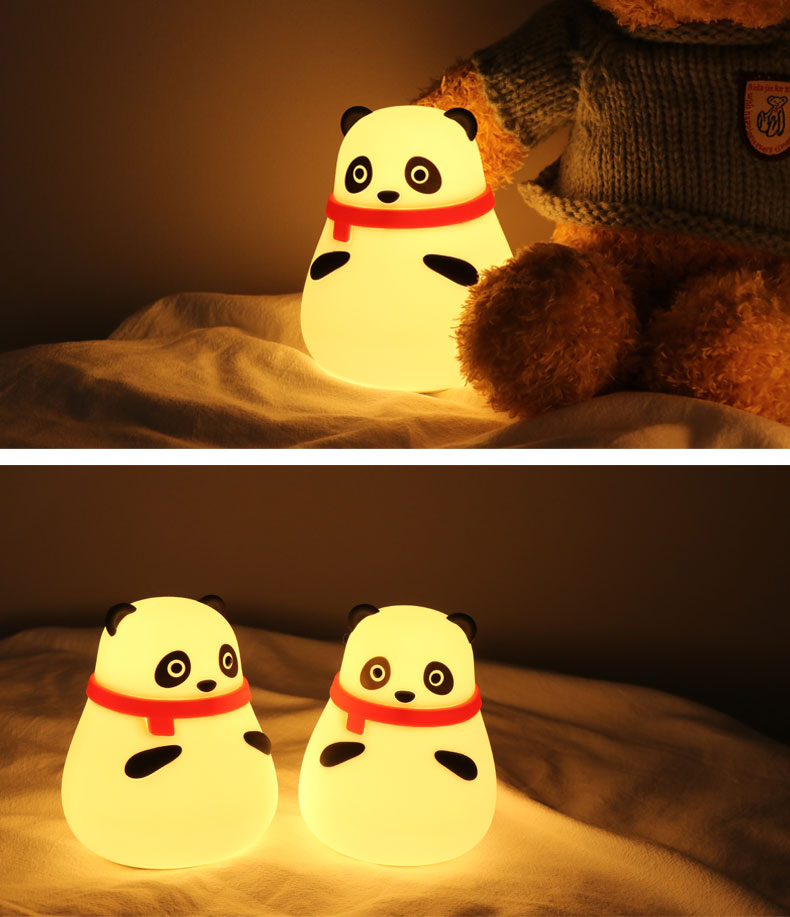 Panda Night Light | Silicone Panda Night Lamp for Kids
