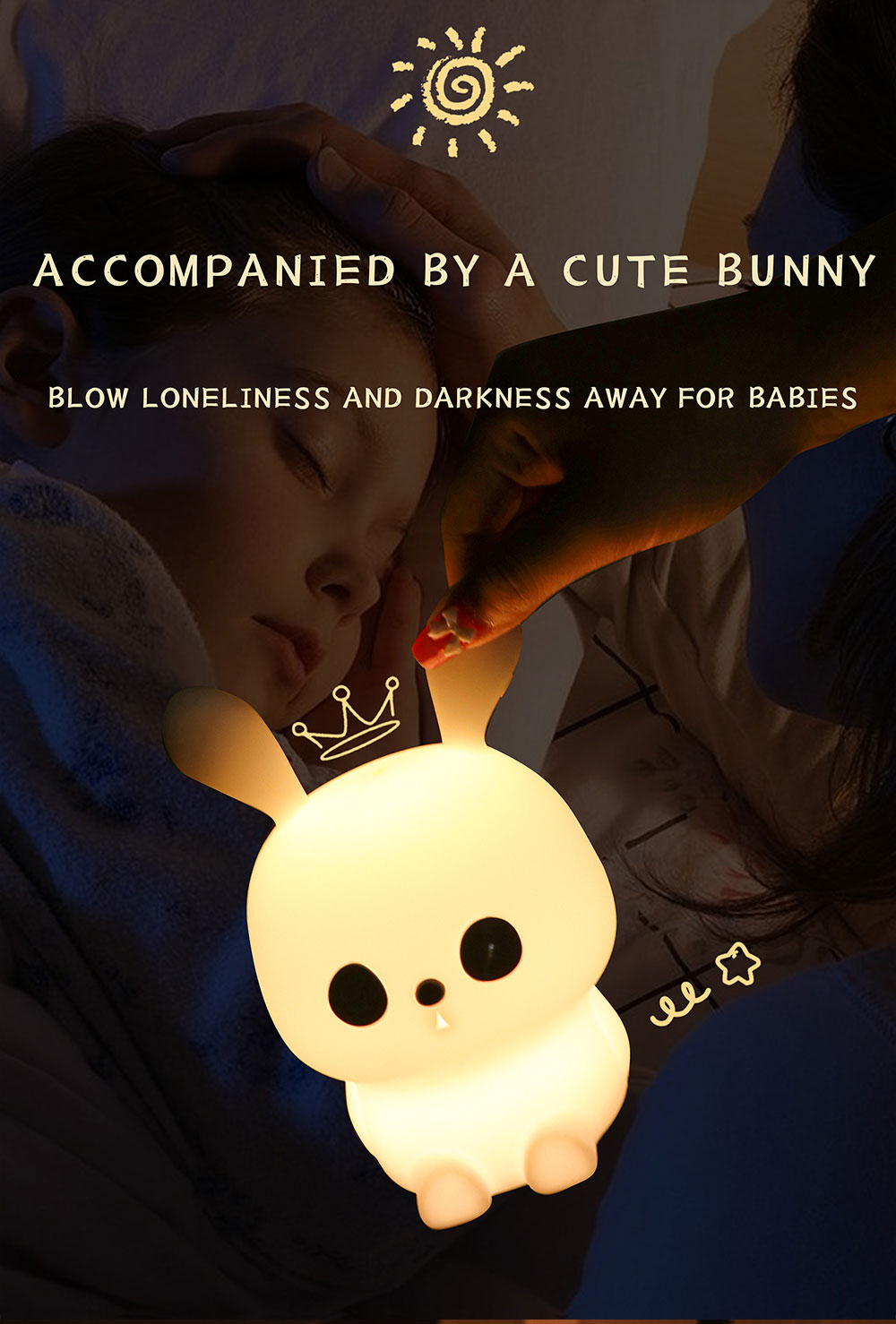 Wholesale Lovely Rabbit Night Light, Rabbit Silicone Lamp