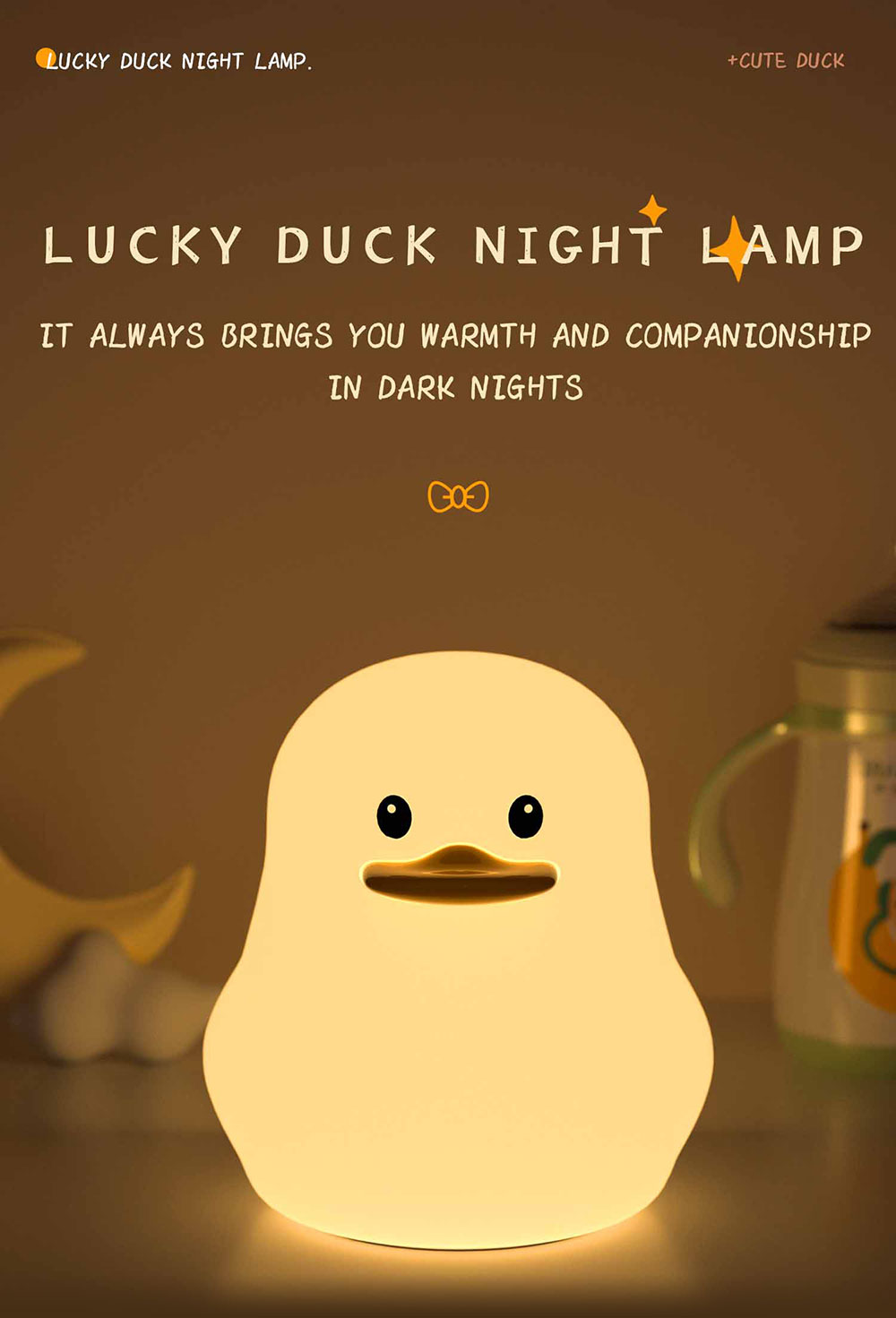 Silicone Night Light | Duck Night Light for Kids